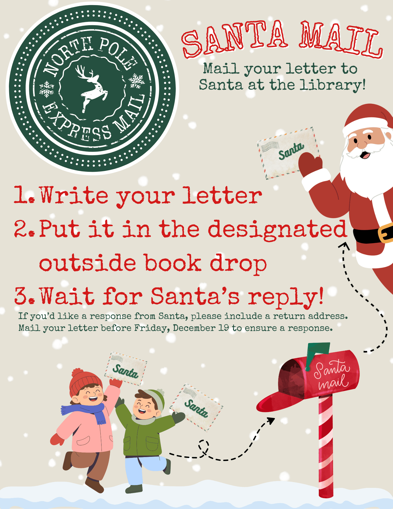 Santa Mail Opens – Cook Memorial Library